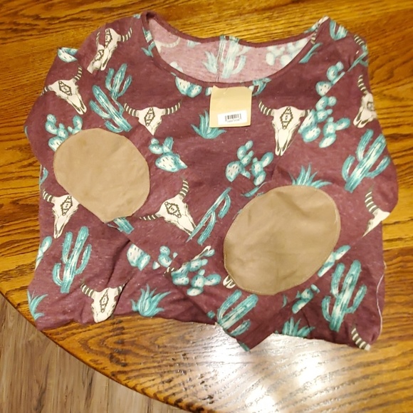 Moco's | Dresses | Nwt Unique Burgundy Bull Skull Dress Cactus | Poshmark